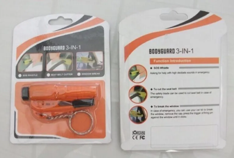 Keychain Car Escape Tool, Pack of 2 - Window Breaker